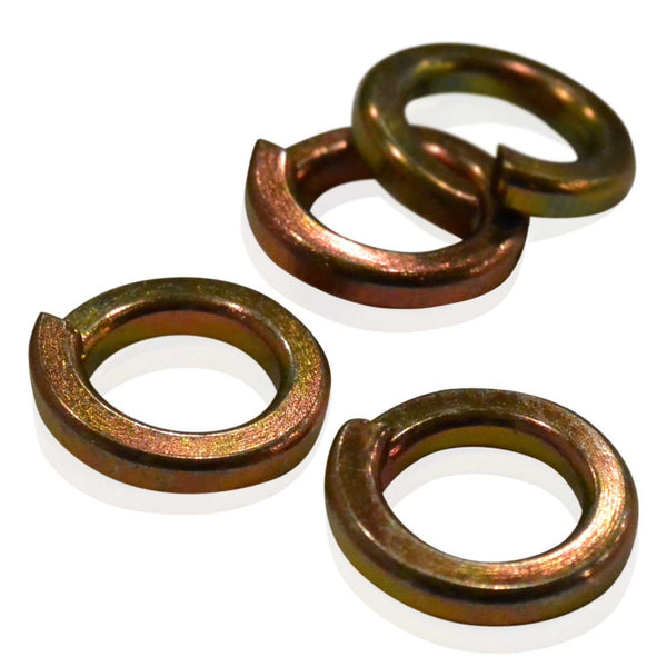 M8 Split Lock Washer | Yellow Zinc Plated | DIN 127-B – Overland Metric