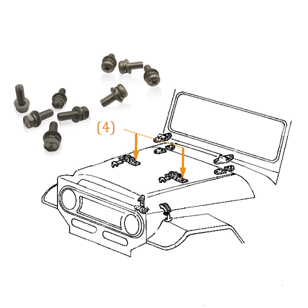 Windshield Hold Down Hook | Marine Grade Stainless | Pan or Hex Head ...